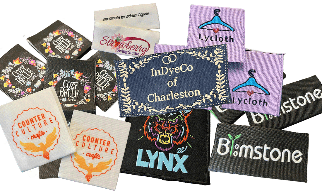 customized woven clothing labels, sewing labels, apparel labels, tags ...