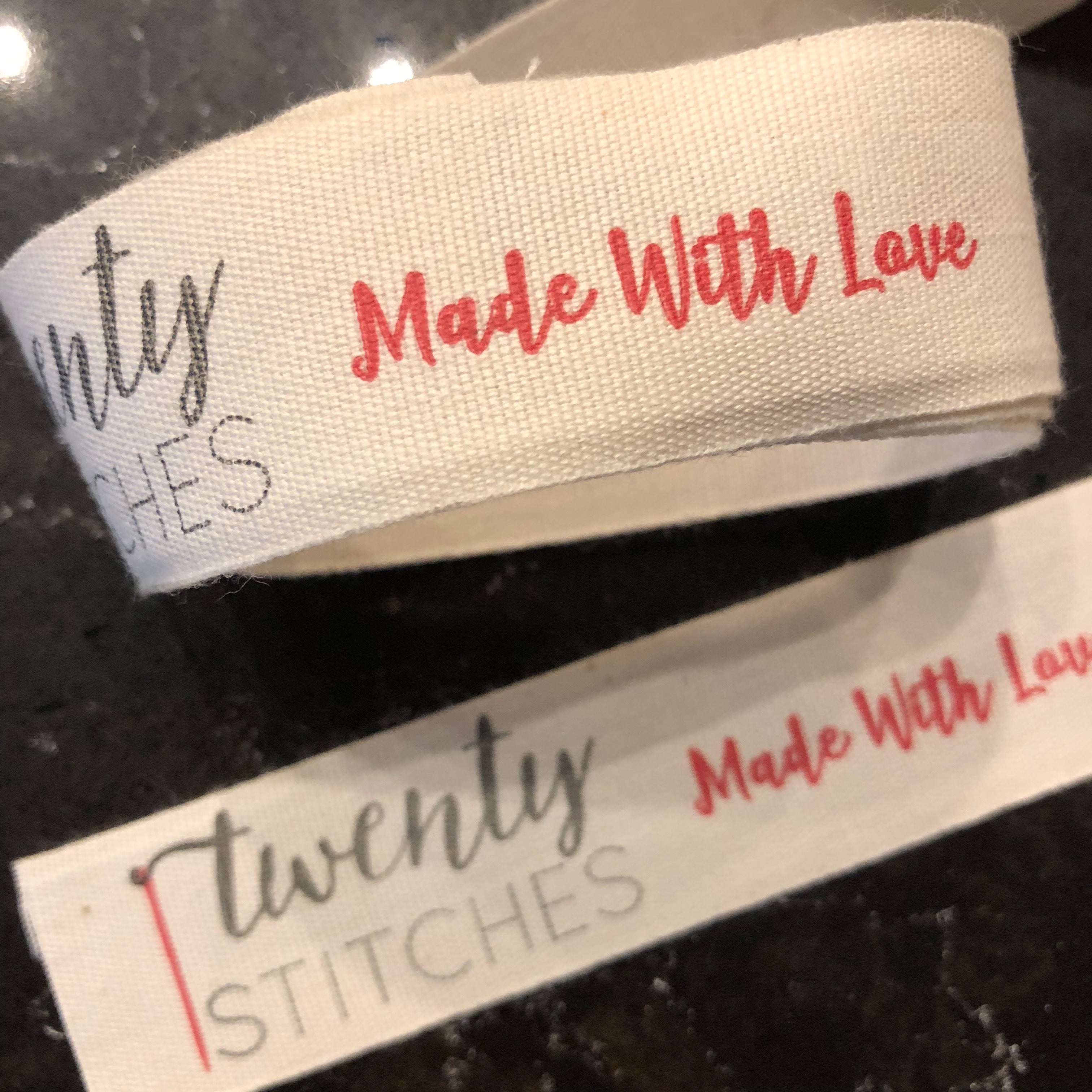 Natural Printed Cotton Ribbon on Rolls – Custom Labels 4 U