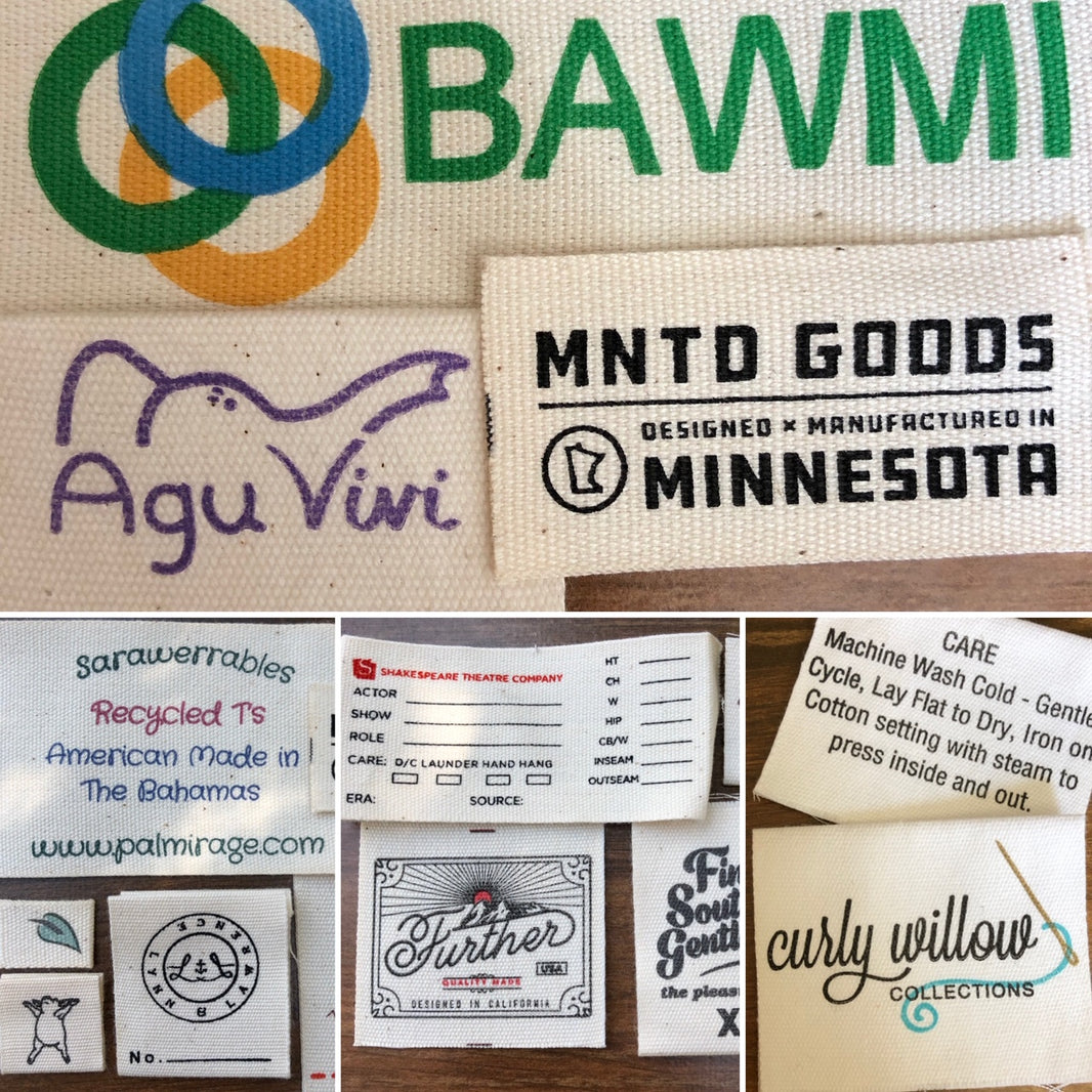 customized woven clothing labels, sewing labels, apparel labels, tags ...